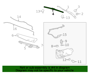 2021-2024 GM Wiper Blade, 3.2 in 84278338 | GM Parts Center