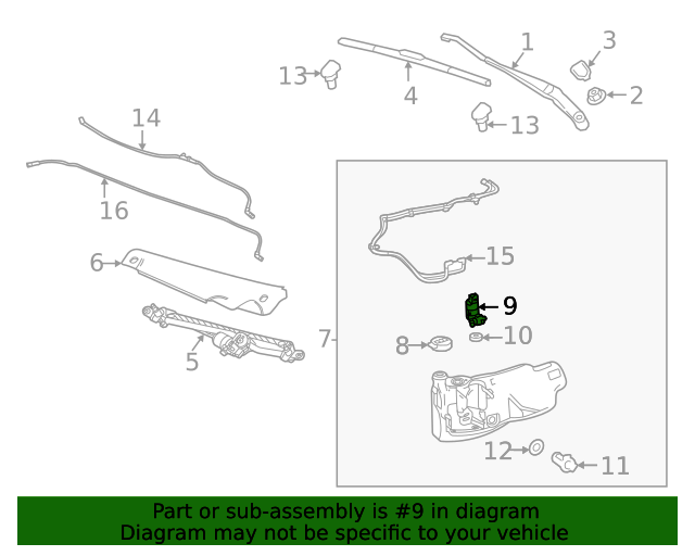 84801575 - Windshield Washer Pump 2021-2024 GM | Chevrolet Parts Direct