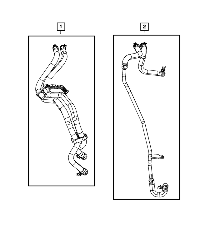 Car Truck Parts MOTORS 2007 2017 Dodge Jeep HVAC Heater Return Hose