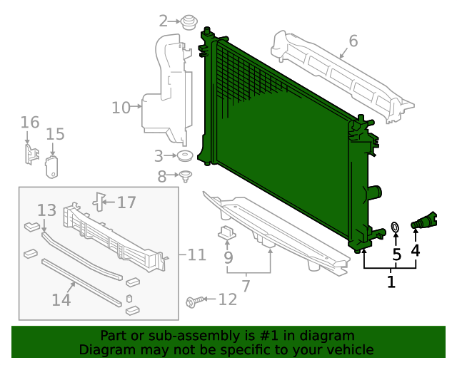 2020-2022 Toyota Radiator Assembly 16400-37380 | Toyota Parts Center