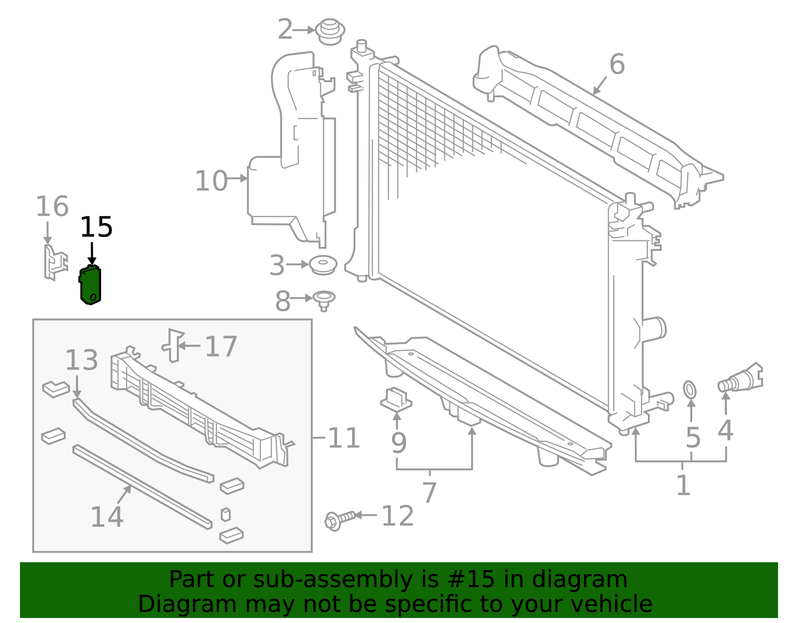 2020 Toyota Corolla Radiator Support Air Deflector Actuator 88940-12040 ...