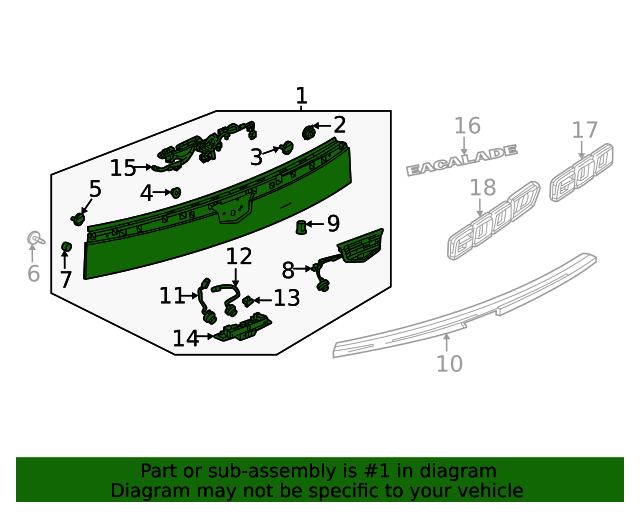 2021-2022 Cadillac Applique Panel 84969407 | GMPartsDirect.com