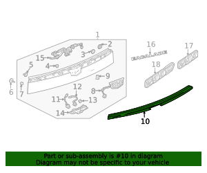 2021-2022 Cadillac Silver Rear Closure Center Applique 84723593 ...