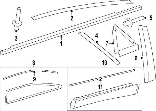 2023-2024 Toyota Crown Belt Molding 75740-30520 | Toyota Parts Center