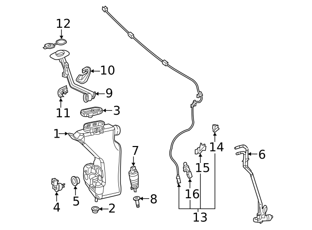 213-860-90-00 - Windshield Washer Nozzle 2017-2023 Mercedes-Benz ...