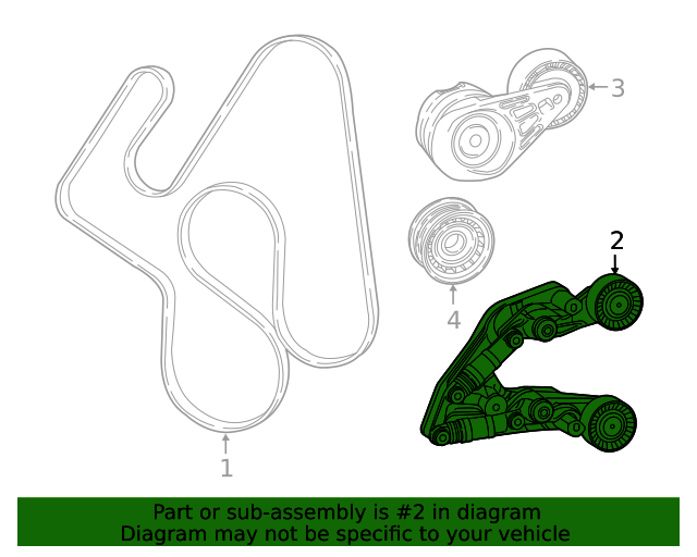2018-2020 Jeep Wrangler Tensioner 5281667AD | TascaParts.com