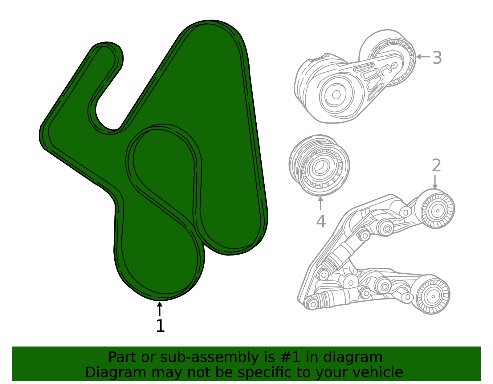 05281669AA - OEM Serpentine Belt For 2018-2020 Jeep Wrangler | OEM ...