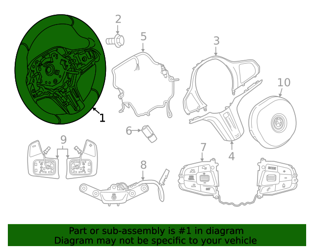 32309882678 - Steering Wheel 2021-2023 BMW | AutoNationParts.com