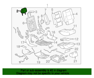 2015-2020 GM Headrest 84536741 | GMPartsDirect.com