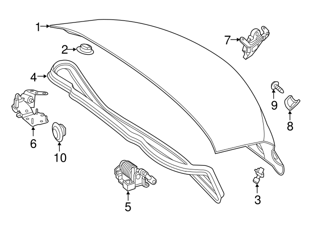 238-758-14-00 - Trunk Torque Rod 2018-2023 Mercedes-Benz ...