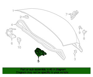238-758-13-00 - Trunk Torque Rod 2019-2023 Mercedes-Benz E 53 AMG ...
