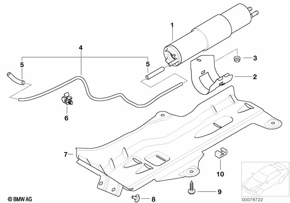 2000-2006 BMW Fuel Filter With Pressure Regulator 13327512019 | Retail ...