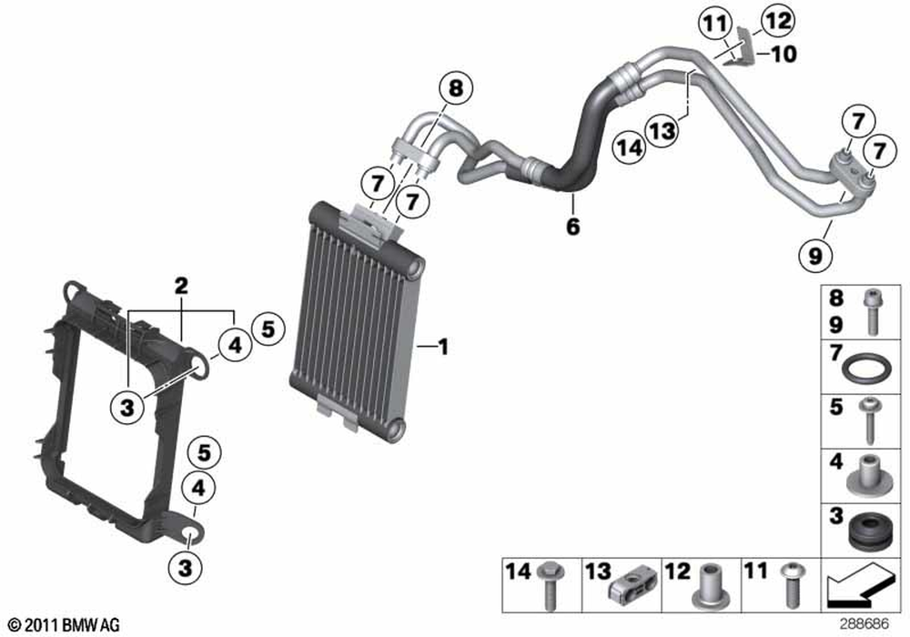 2011-2016 BMW Engine Oil Cooler 17217618360 | Retail Performance Auto Parts
