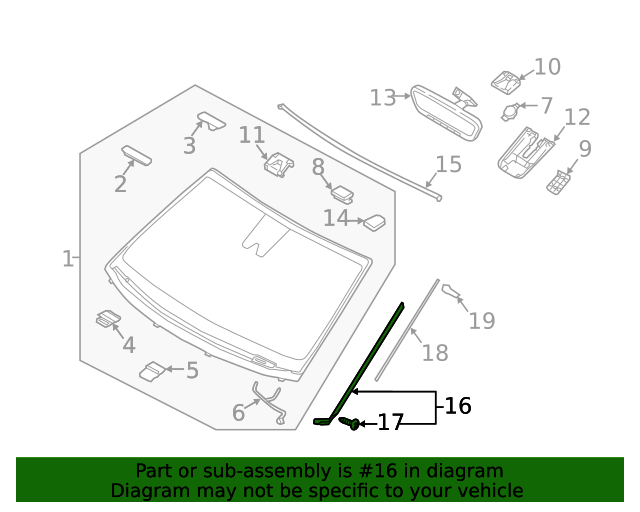 2017-2022 Genesis G90 Molding Assembly W Shld Side Right-hand 86132 ...