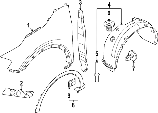 2023-2024 Kia Sportage Wheel Opening Molding 87711-P1200BKL | Kia OEM ...