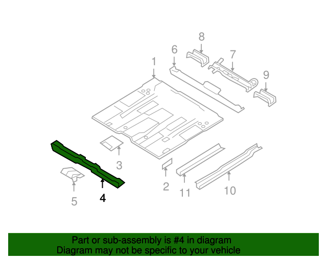 2005 Hyundai Tucson Front Cross-Member 65141-2E000 | QuirkParts