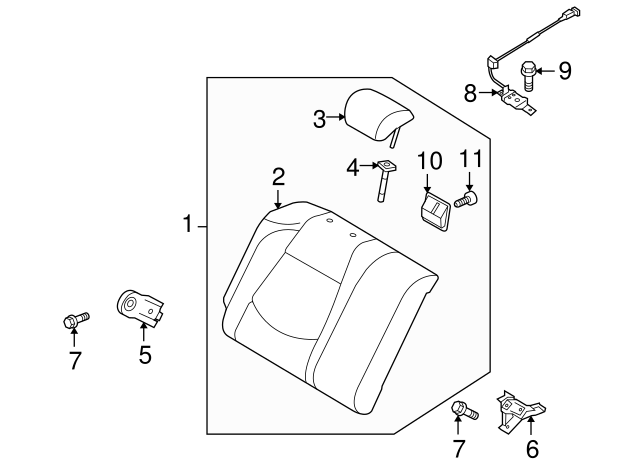 2010-2013 Kia Forte Koup Hinge & Bracket 89751 1M100 | OEM Parts Online