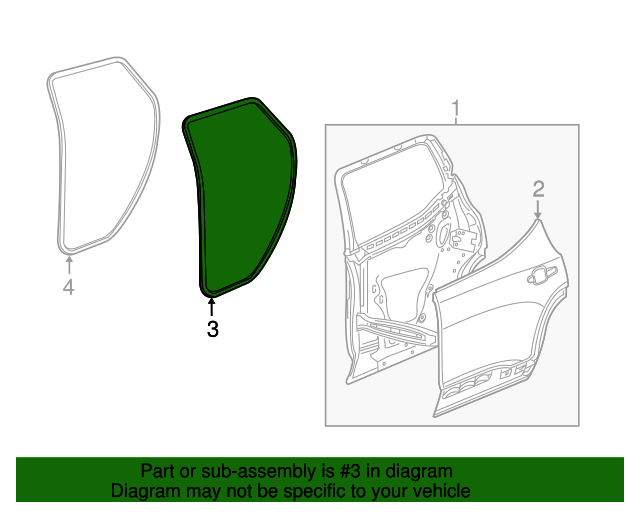 84222072 GM Rear Passenger Side Door Weatherstrip | GM Parts Store