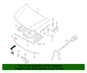 65822-ZP00A - Side Seal 2007-2016 Nissan | Nissan Parts & Accessories ...