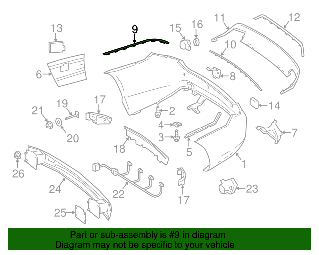 Mercedes-Benz OEM Side Molding Part# 207-880-01-82 | OEM Vehicle Parts
