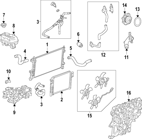 Radiator & Components for 2022 Chevrolet Tahoe | GMPartsDirect.com
