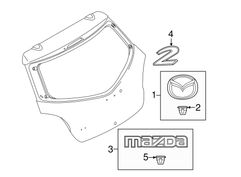 Exterior Trim - Lift Gate for 2014 Mazda 2 | RealMazdaParts.com