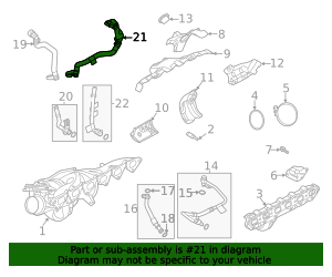 Genuine OEM Water Return Tube Part# LR124541 Fits 2019-2022 Land Rover ...