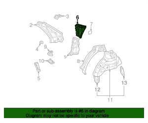 2002-2006 Toyota Camry Rear Panel 61735-AA030 | Toyota Parts