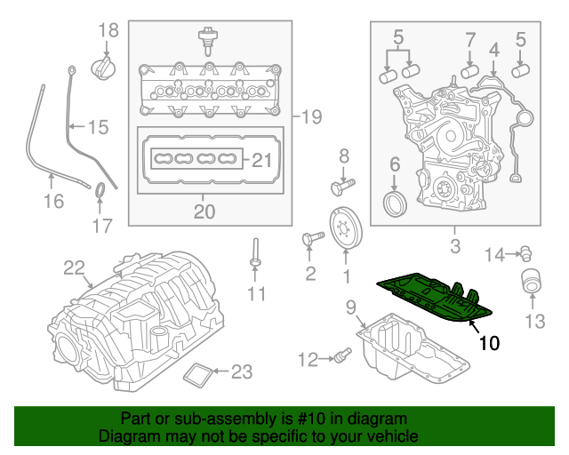 2011-2017 Mopar Oil Pan Gasket 5164915AG | TascaParts.com