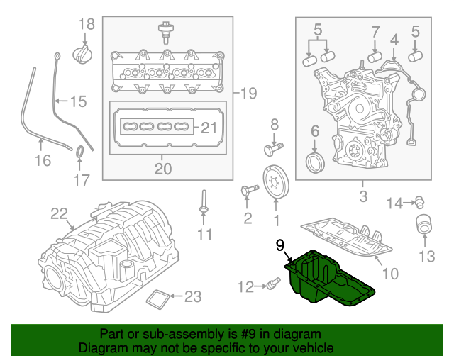 2011-2017 Mopar Oil Pan 53022343AL | TascaParts.com