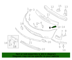 2003-2007 Nissan Murano Bumper Cover Clip 62228-CA010 | TascaParts.com