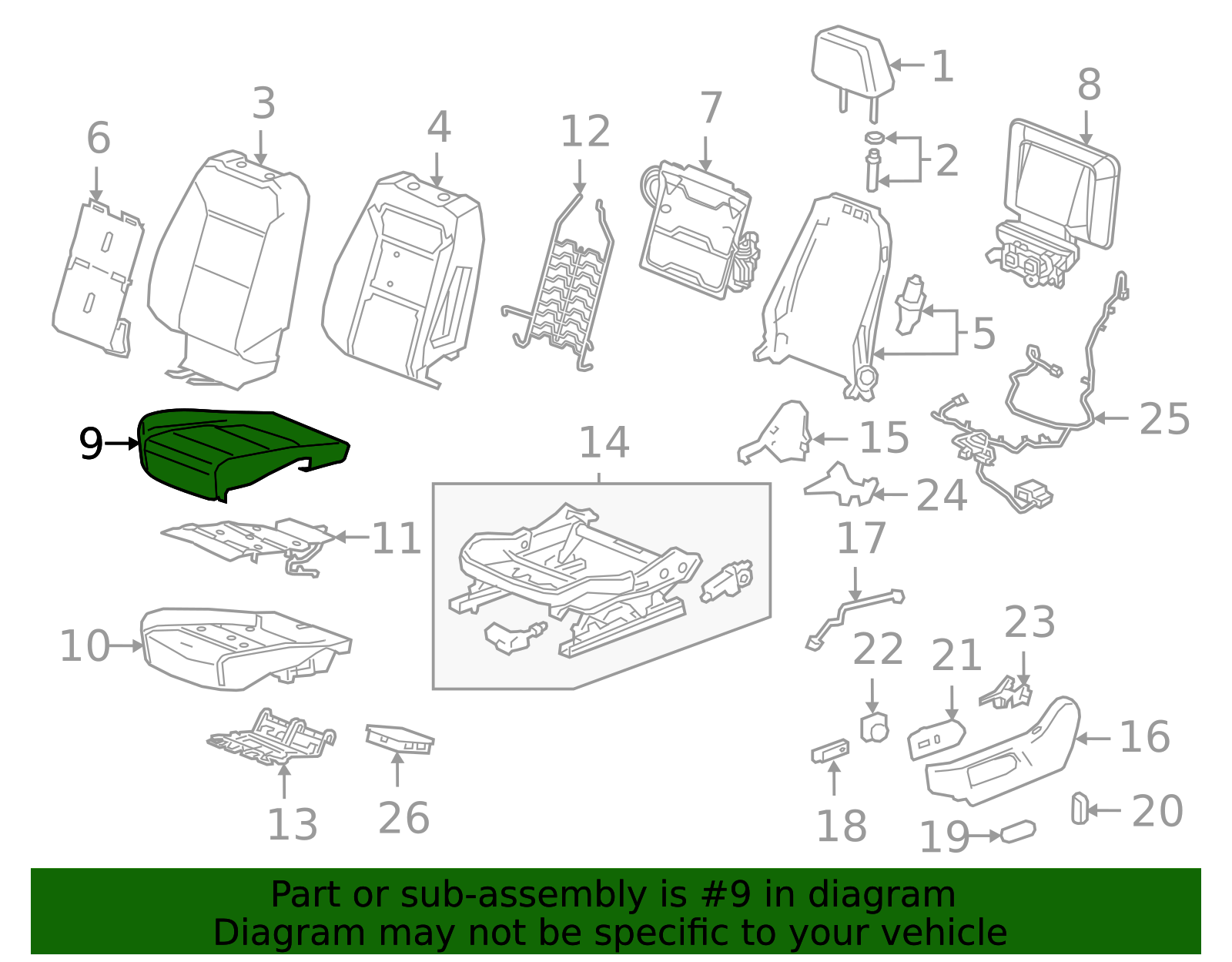 85133495 - Cushion Cover 2021-2024 Chevrolet | Big 3 Auto Parts