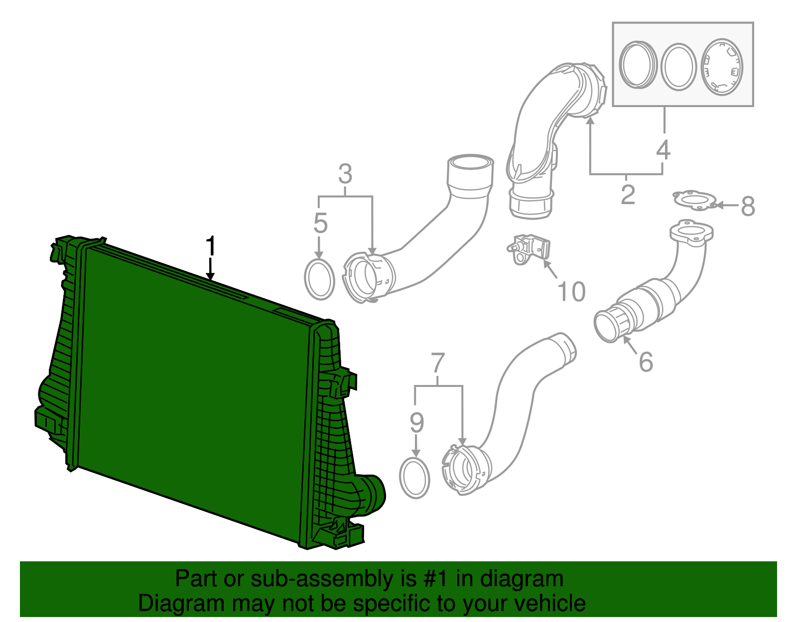 2014-2023 GM Charge Air Cooler Radiator 84356897 | Chevy OEM Parts