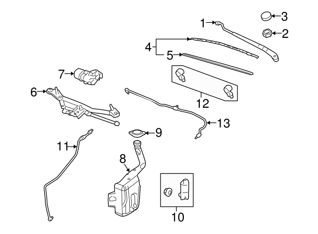 2003-2012 GM Windshield Washer Nozzle 20820073 | AutoNationParts.com