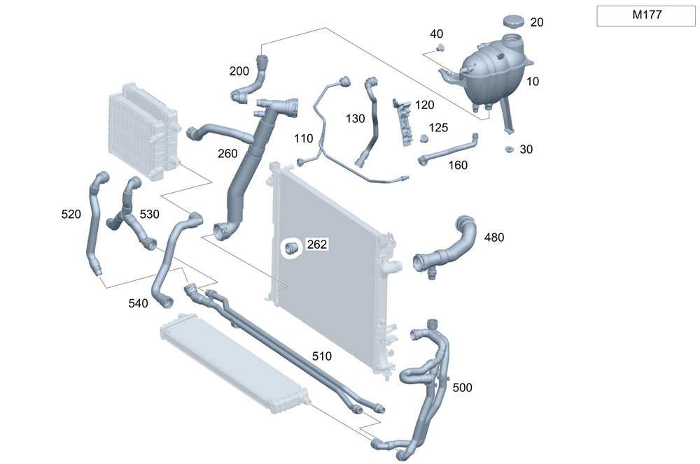 167-501-73-00 - Coolant Hose 2021-2025 Mercedes-Benz | Mercedes-Benz ...