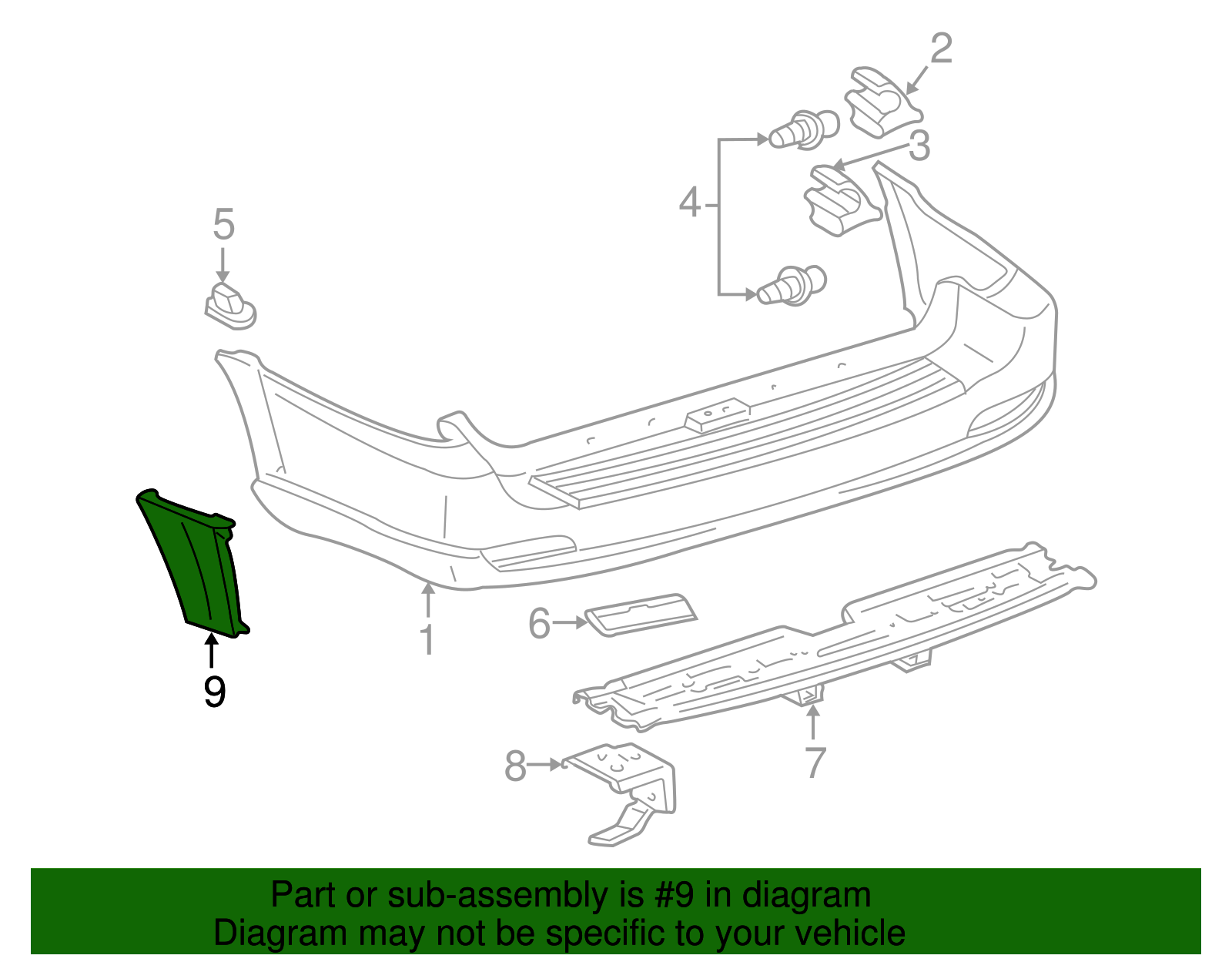 2001-2004 Toyota Sequoia Flare 52153-0C900 | Toyota Parts Center