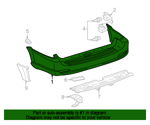 Toyota Cover Rear Bumper Part# 521590c902 | Toyota of Colorado Springs
