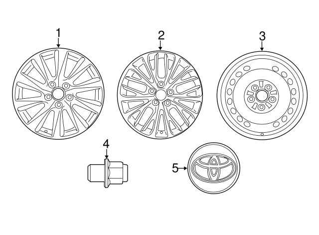 2018 Toyota Camry Wheel Alloy 17 Inch 42611-33C40 | Toyota Parts