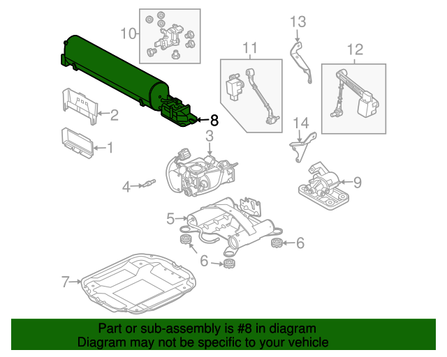 2003-2009 Land Rover Range Rover Reservoir RQN500020 | OEM Parts Online
