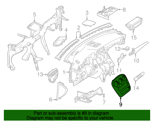 253-680-26-03 - Center Bezel 2020 Mercedes-Benz | Mercedes-Benz USA Parts