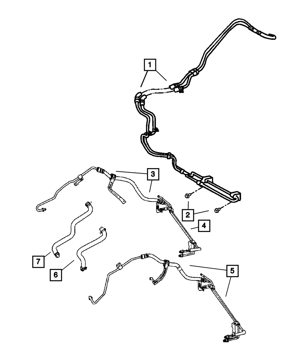 5105087AN - Power Steering Pressure And Return Hose 2007-2017 Mopar ...
