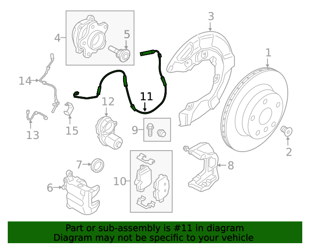 Genuine BMW 34-35-6-870-354 | Wear Indicator - Rear | FREE Shipping on ...