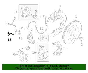 34-30-8-836-561 - Brake hose rear 2019-2024 BMW | AutoNation Parts