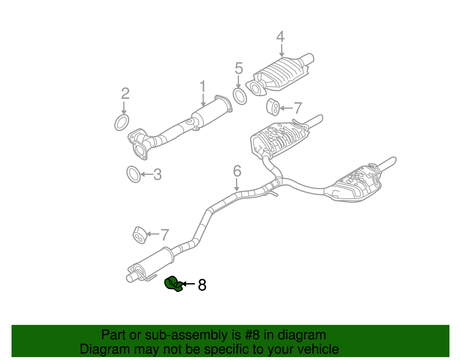 2006-2012 Ford Muffler & Pipe Clamp 6E5Z-5A231-A | Ford OEM Parts Online
