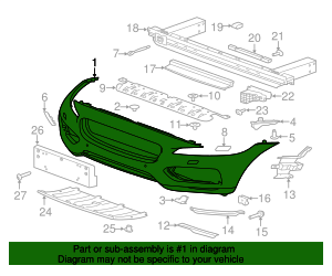 2017-2020 Jaguar F-Pace Bumper Cover T4A6187LML | JaguarParts.com