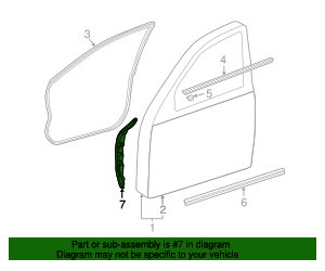2004-2009 Mercedes-Benz Door Seal 211-730-03-78 | AutoNationParts.com