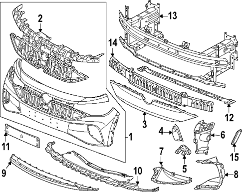 Bumper & Components - Front for 2023 Volkswagen ID.4 | OEM Parts Online