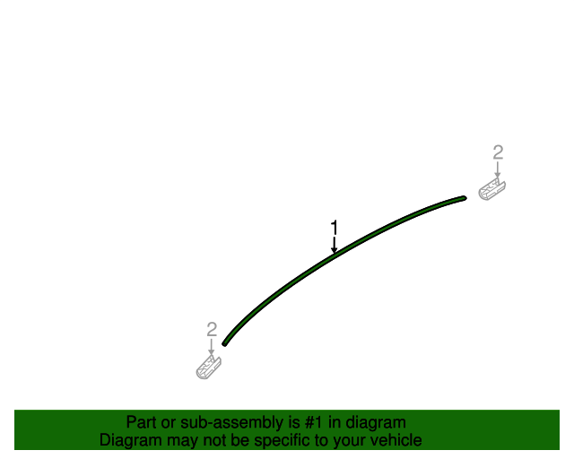 2014-2019 Nissan Versa Note Drip Molding 73853-3WC0A | Nissan Parts Plus