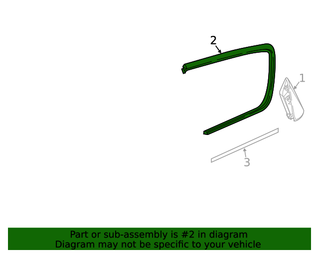 2017-2020 Chrysler Window Molding 68497497AA | TascaParts.com