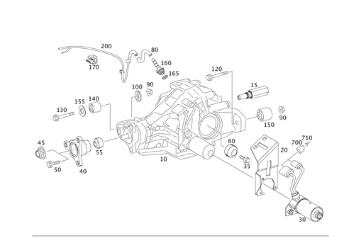Rear Axle Housing with Differential for 2009 Mercedes-Benz ML 63 AMG ...